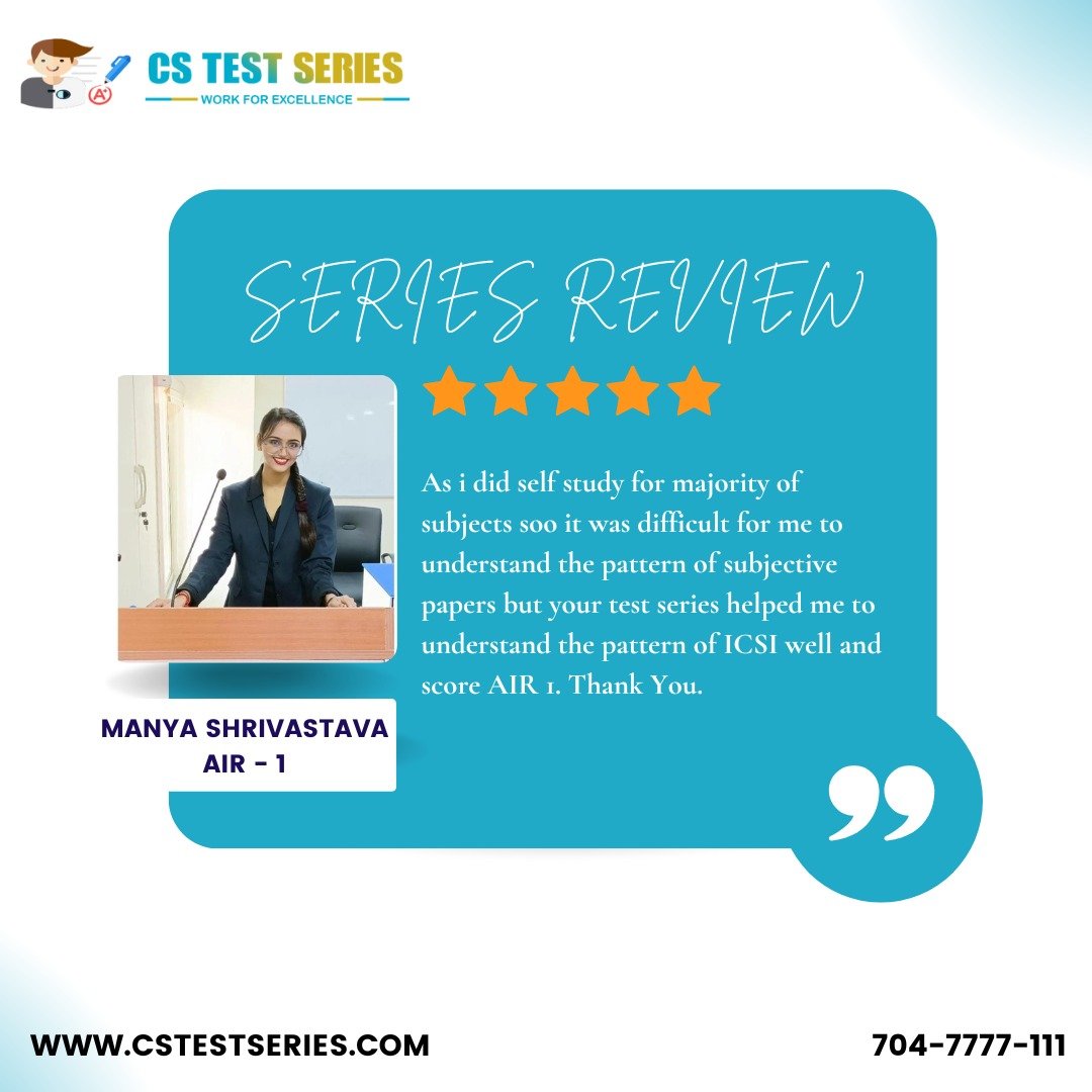 CS Test Series - Welcome to CS Test Series